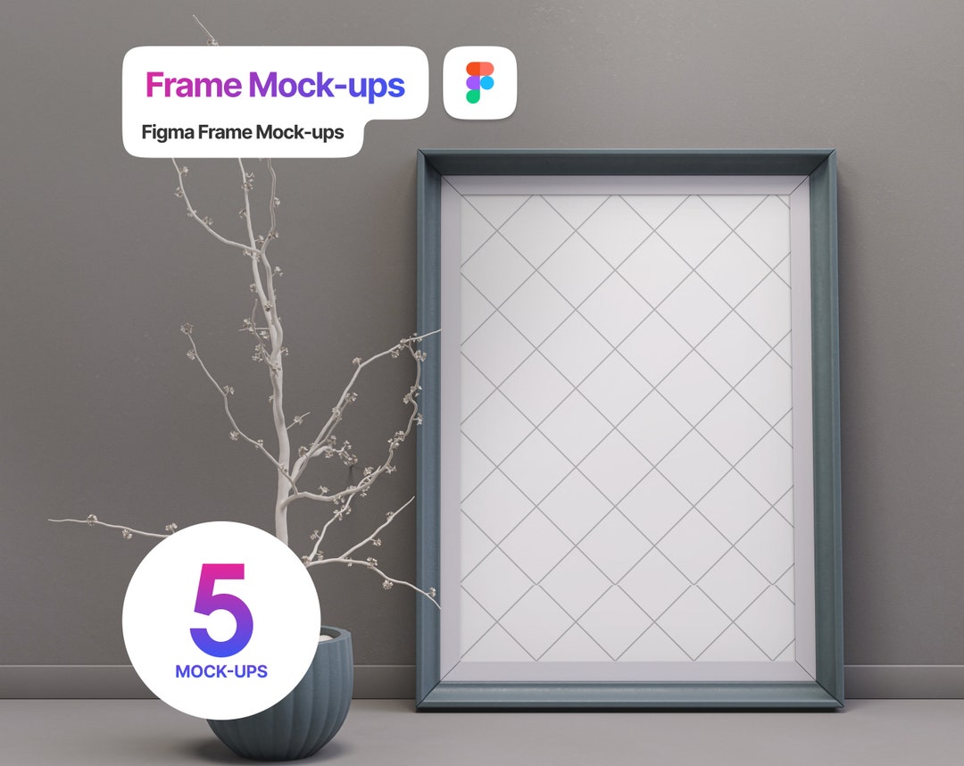 Figma Frame Mock-ups Posterpro Series Pack-02. Colorful Frames in ...