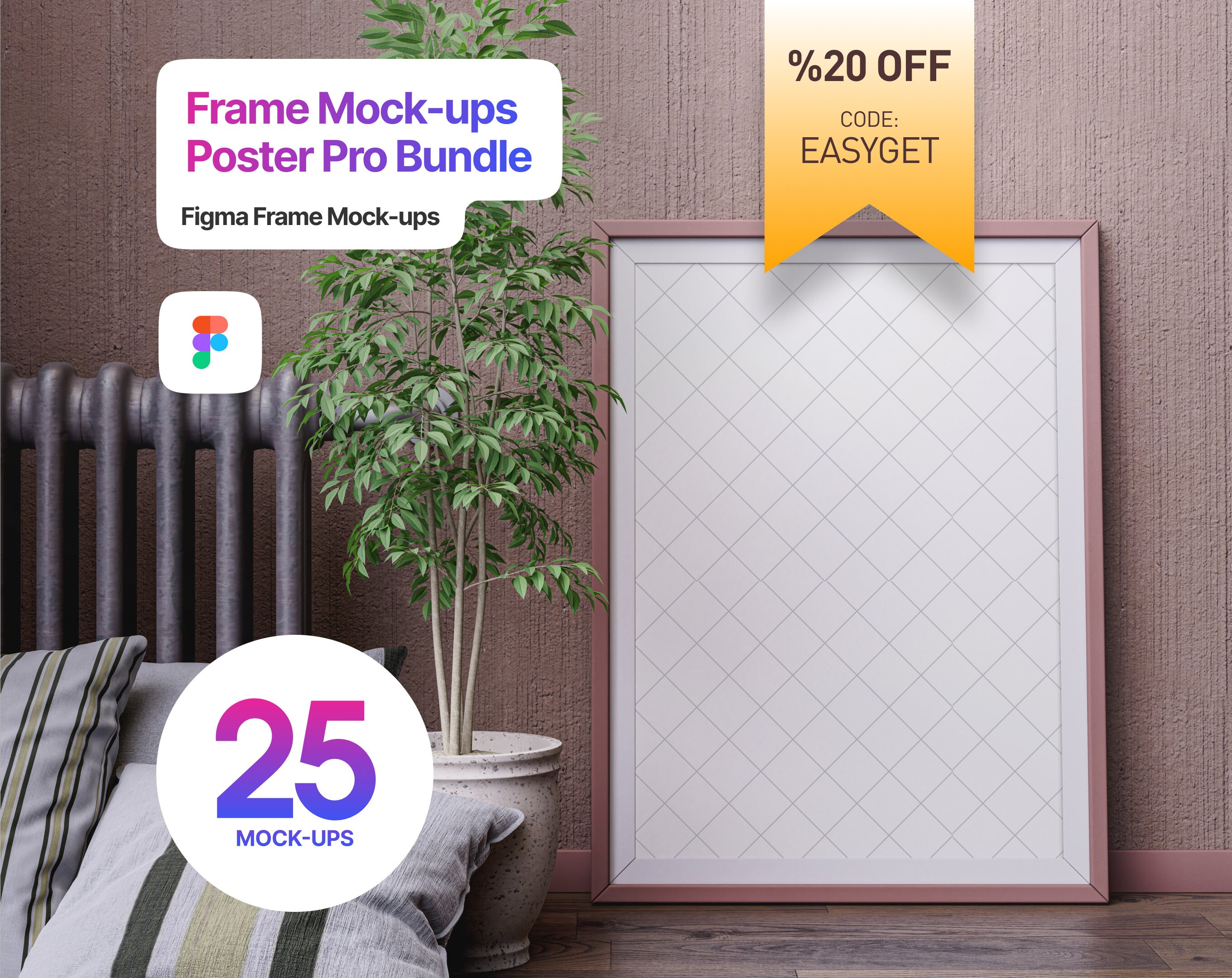 Figma Frame Mock-ups Poster Pro Series Frame Mockups Bundle. 25 ...