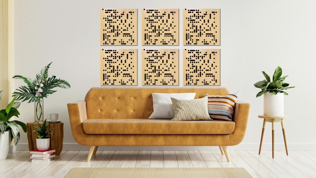 Acoustic Panel | Sound Panel Wall Art | Wood Acoustic Diffuser for Home ...