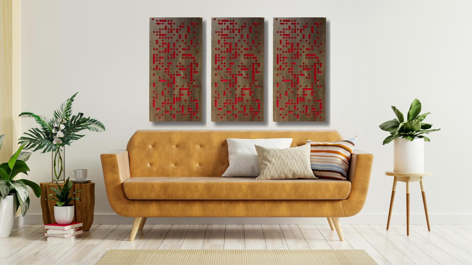 Rustic Acoustic Diffusion Panels Sound Absorbing Diffusing 23x45.5 Pro ...