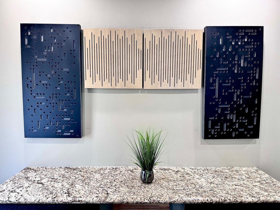 Sound Absorbing Acoustic Diffusion Panels - Bass Traps - Horizontal ...