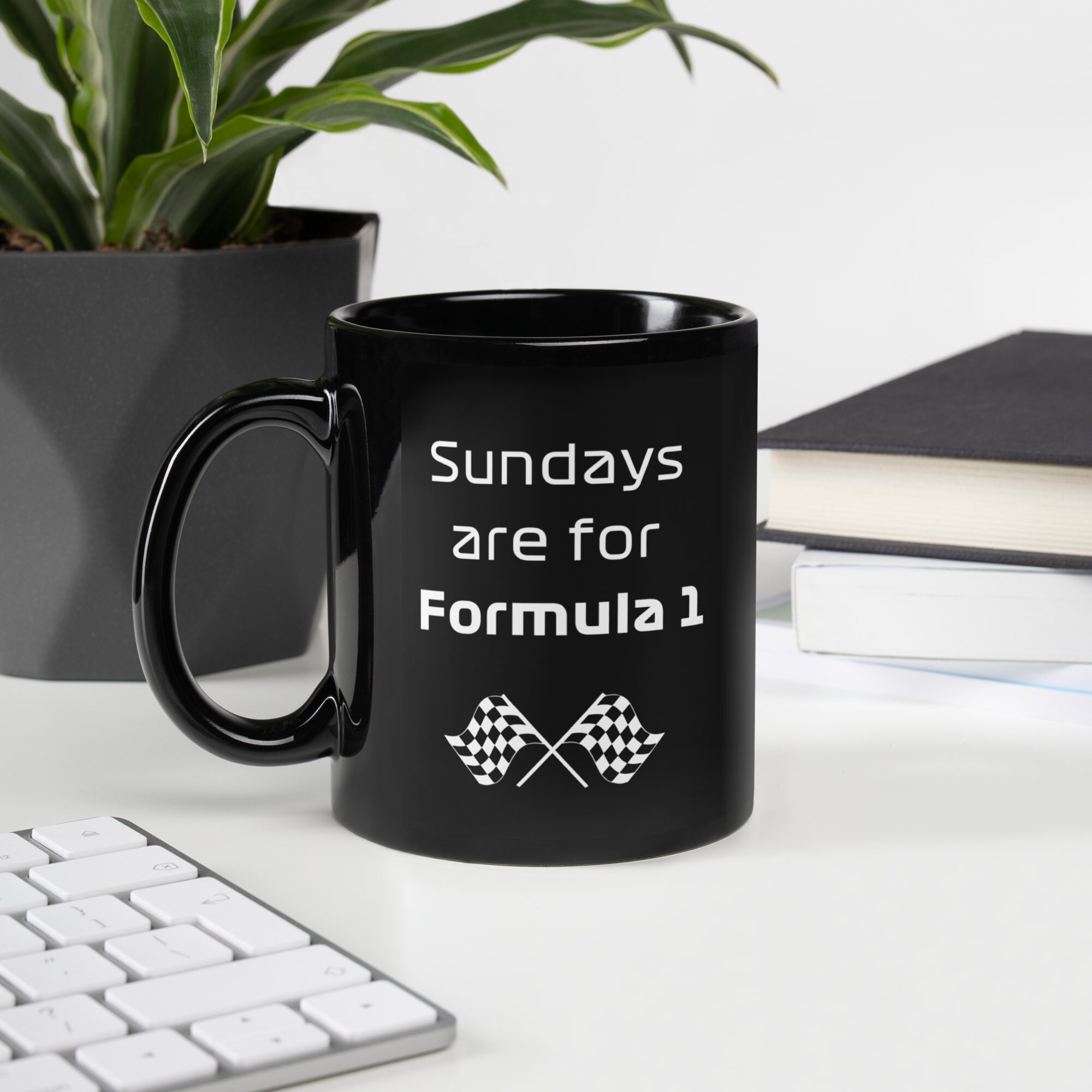 Sundays Are for Formula 1 Mug | Black Glossy F1 Mug | Formula1 Coffee ...