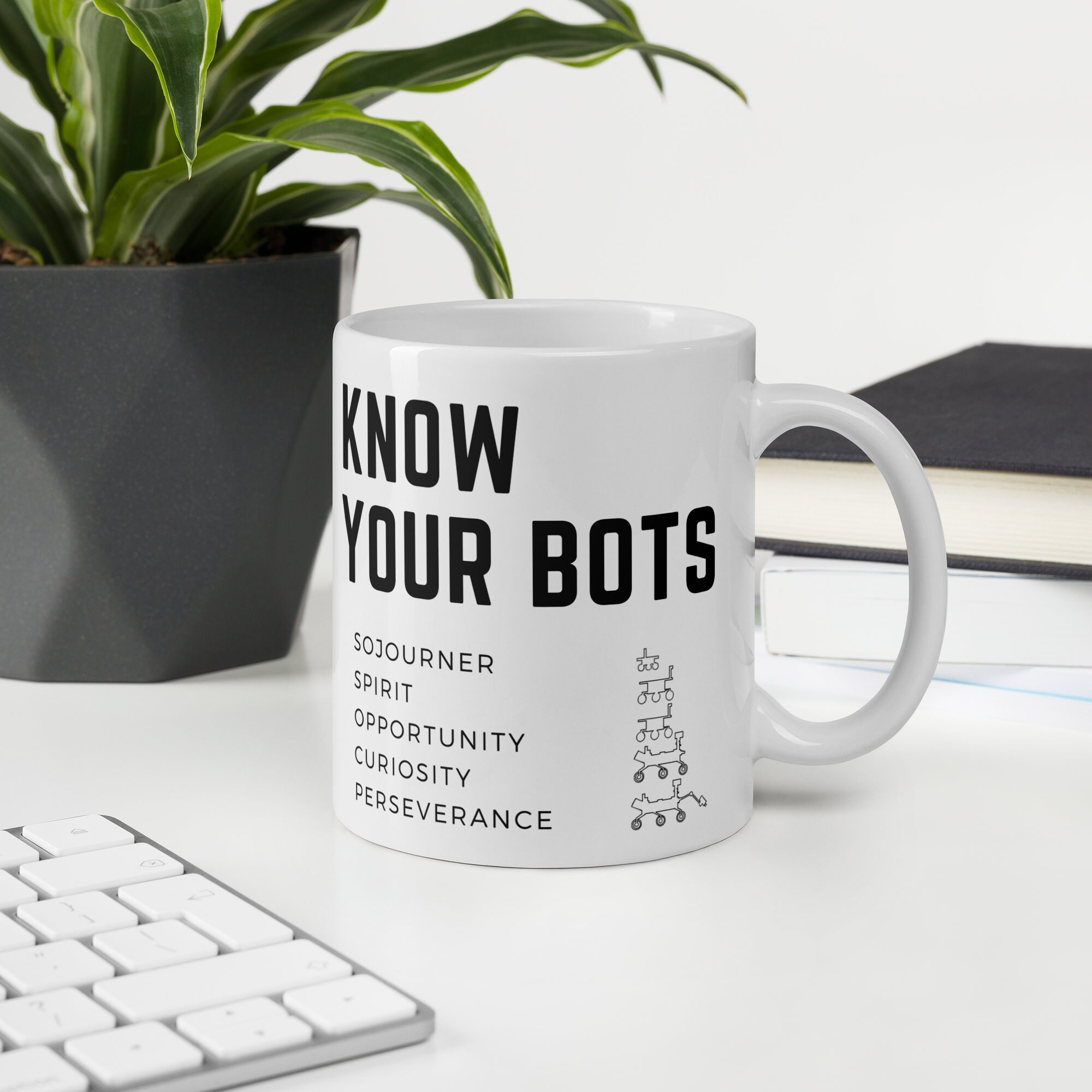 Know Your Bots Mug | Space Bots Coffee Cup | Gifts for Space Lovers ...