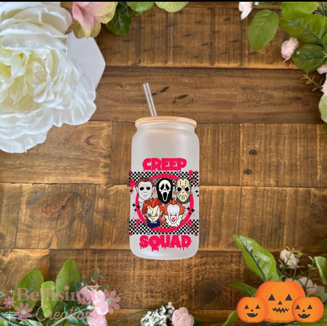 UV DTF Cup Decal Creep Squad Bestie Glass Can Ready to - Etsy