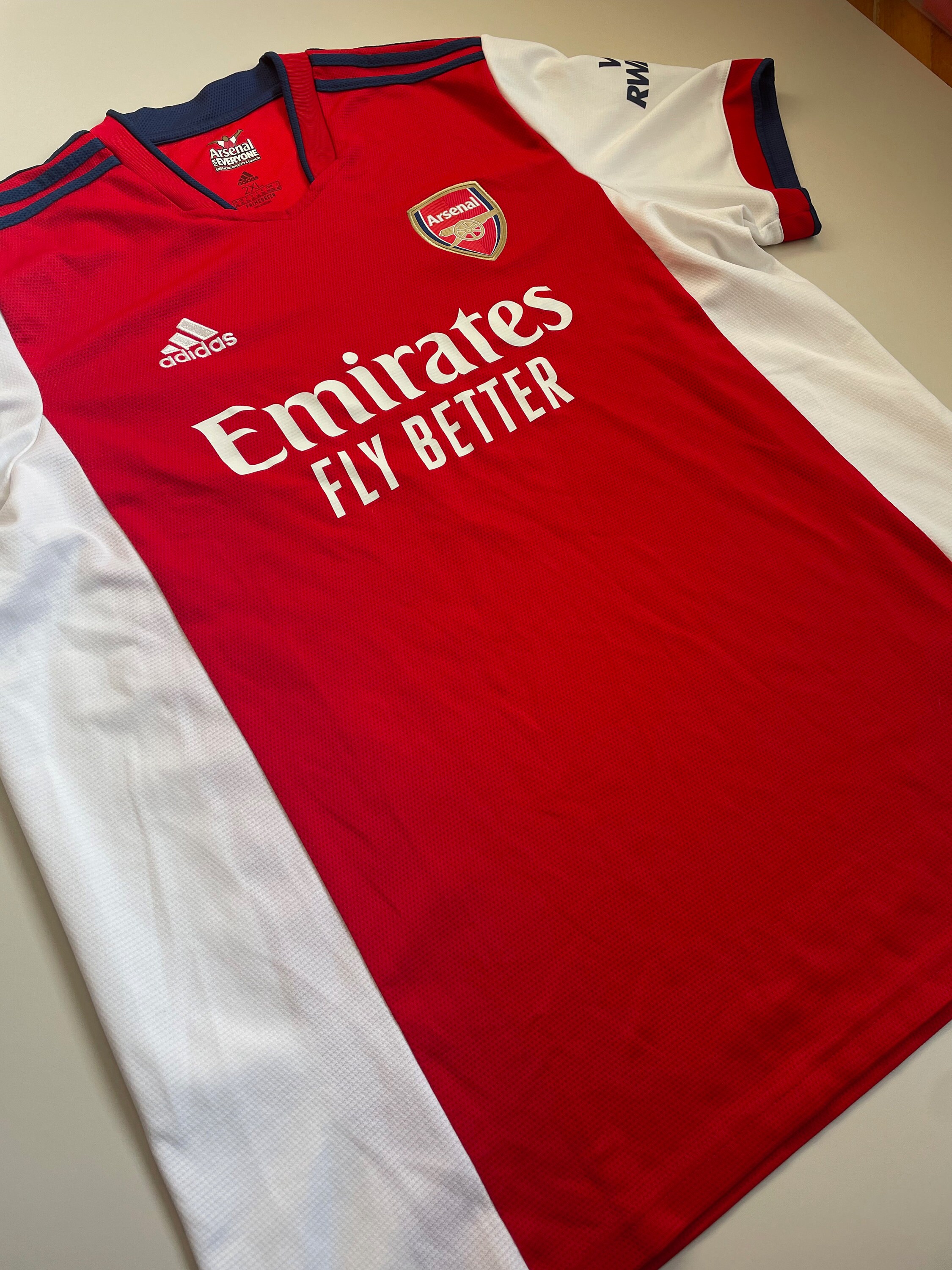Arsenal FC 2021-22 Home Jersey XXL Size Excellent Condition Premier ...