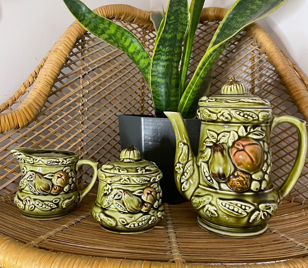 Tilso Tea Set Tea Pot, Sugar Bowl and Creamer Pitcher - Etsy