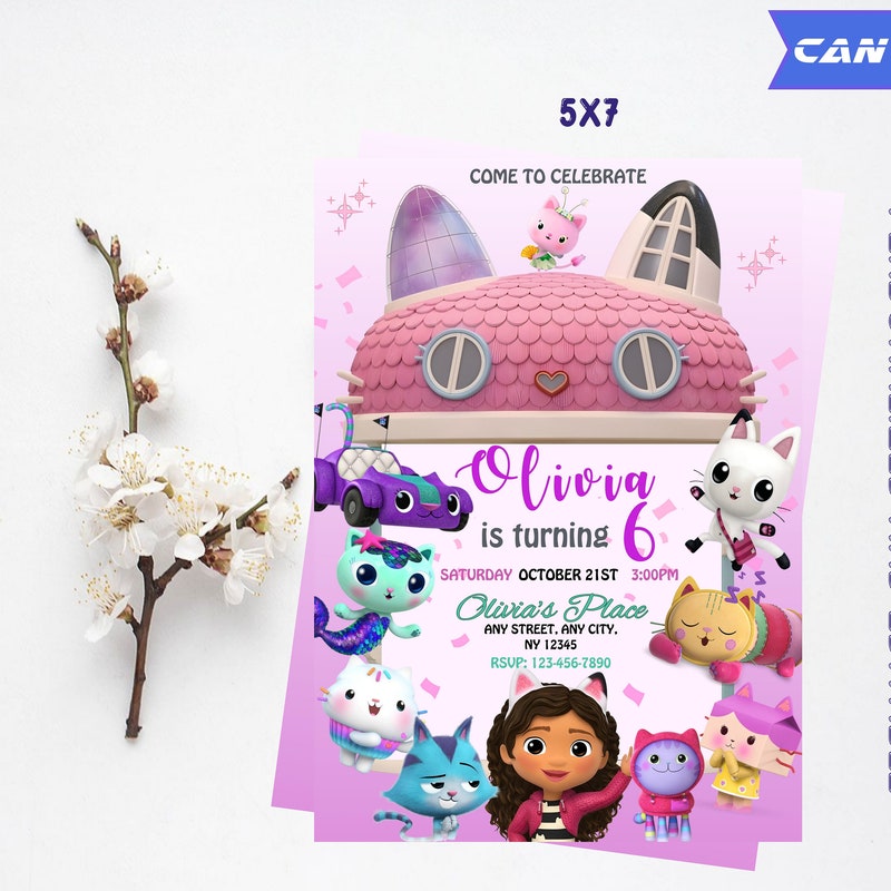 Gabby Dollhouse Invitation - Etsy