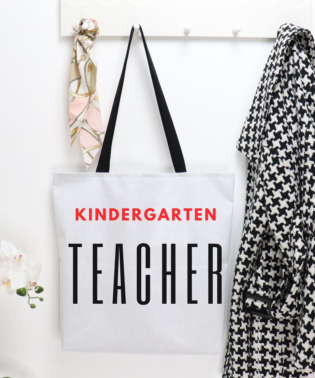 Chic Kindergarten Teacher 4k Tote Bag, 4k Teacher Bag, K4 Tote Bag for ...
