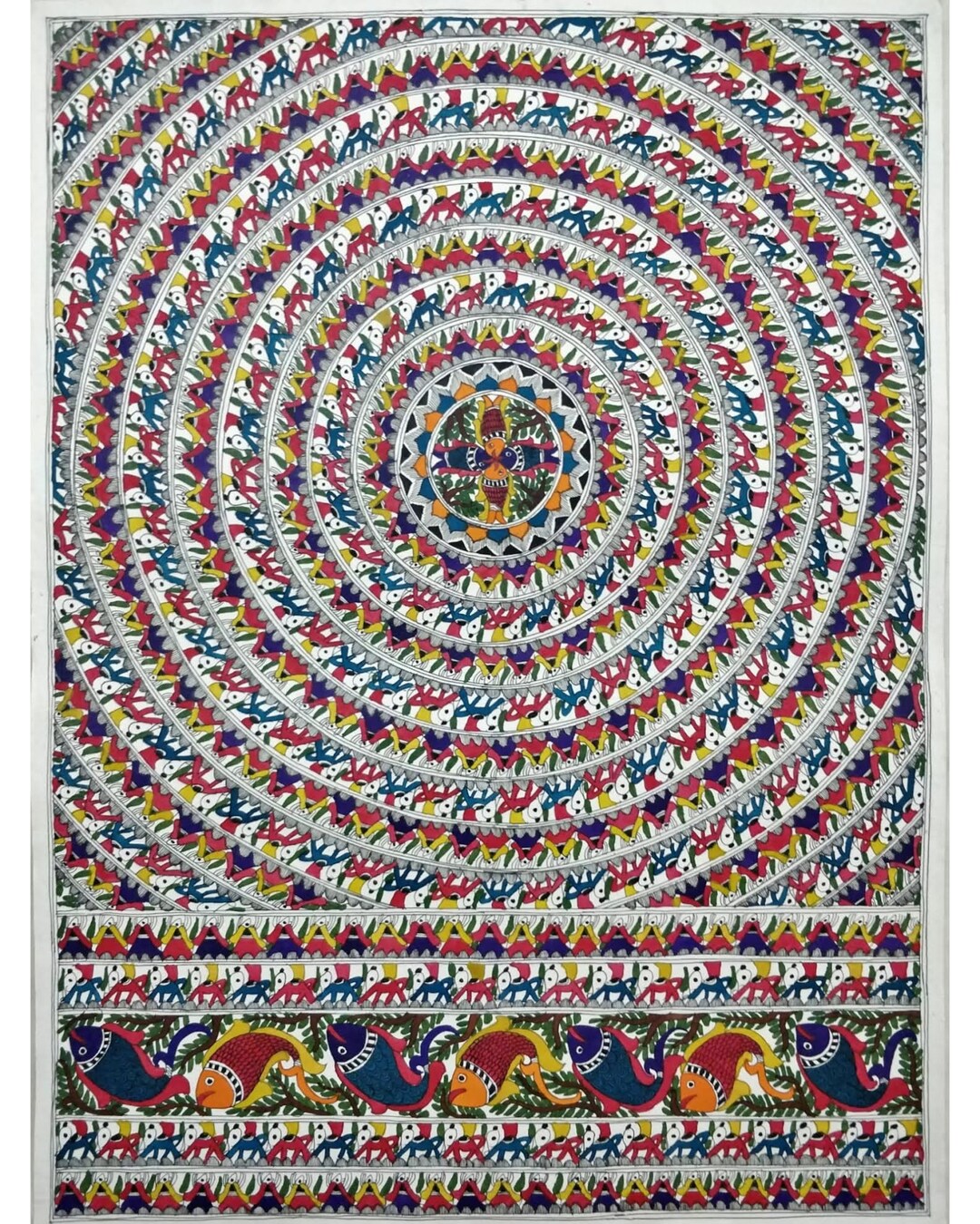 Godna Art Form of Madhubani Painting Which is Nature Depection - Etsy