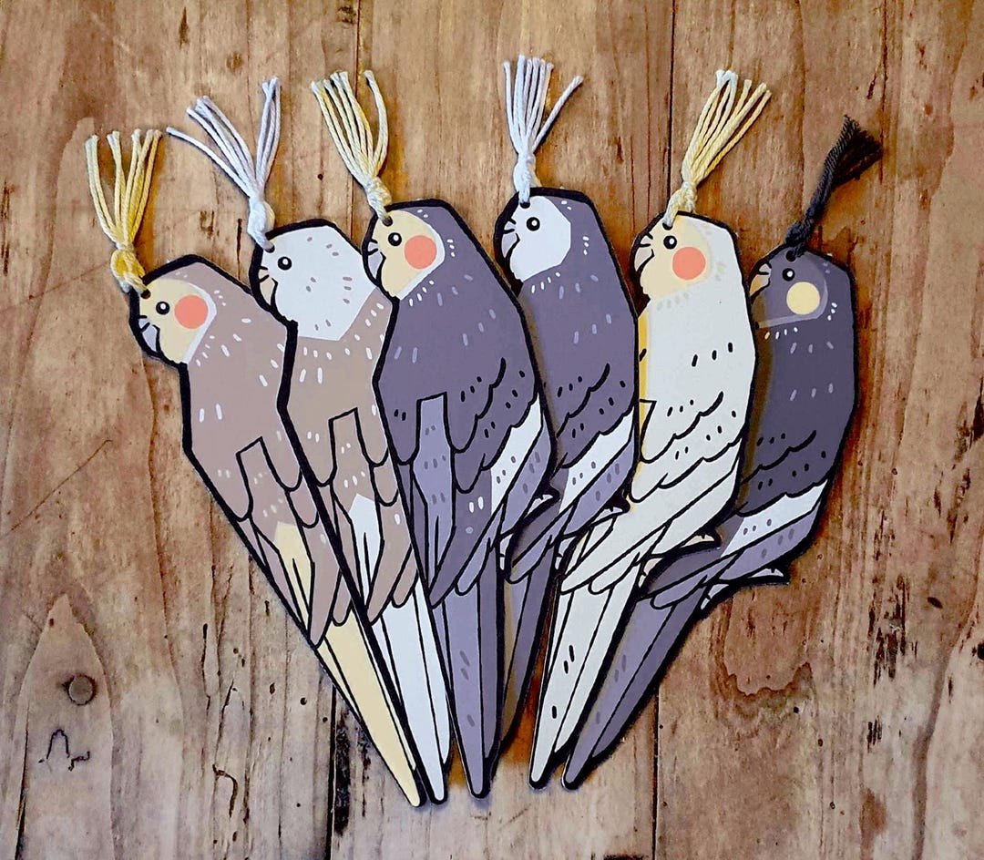 Handmade Cockatiel Bookmarks - Etsy