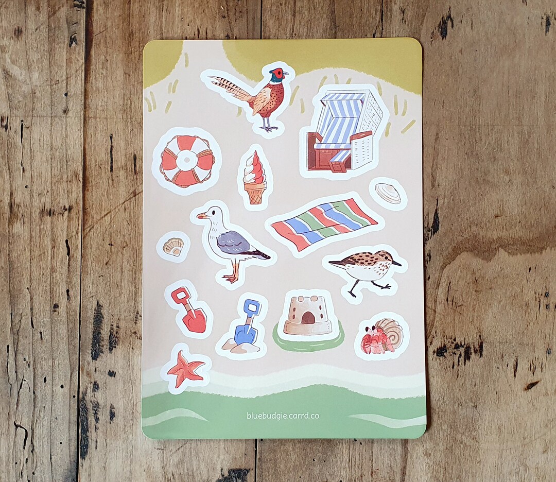 Cozy Beach Vacation Sticker Sheet - Etsy
