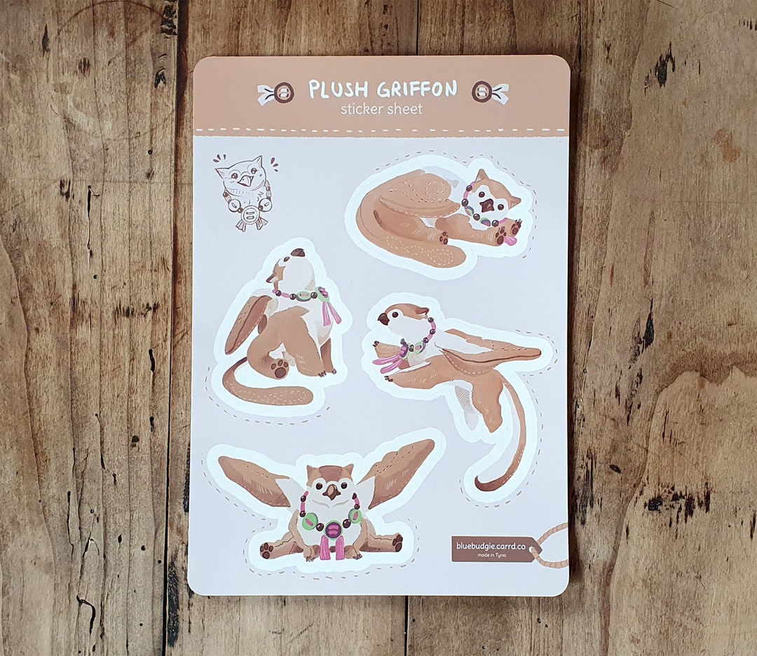 Tyrian Plush Griffon Sticker Sheet - Etsy