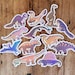 Dinos and Friends Holographic Stickers - Etsy