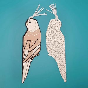 Handmade Cockatiel Bookmarks | Custom Colours Available - Etsy
