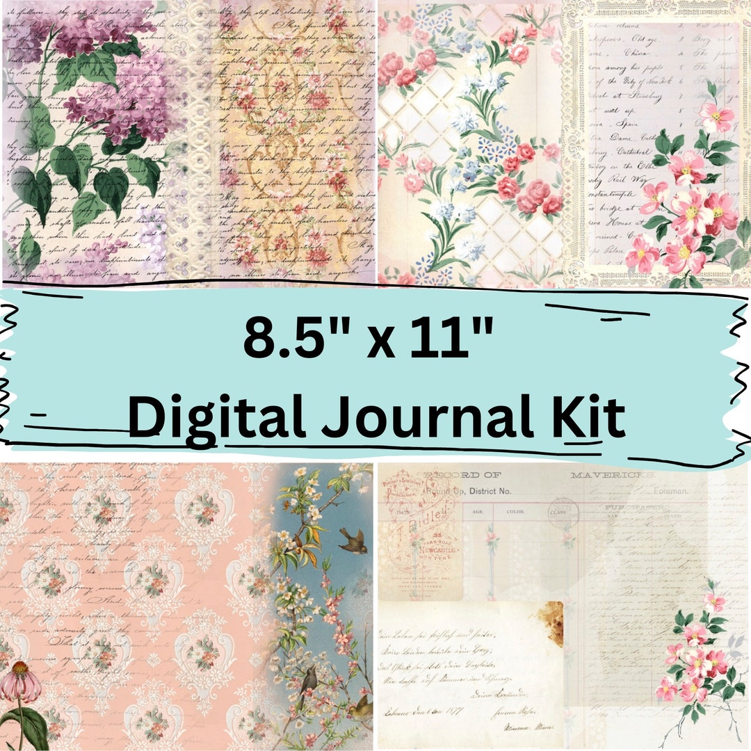 Digikit/junk Journal/printable Papers: Vintage Garden Kit 2 - Etsy