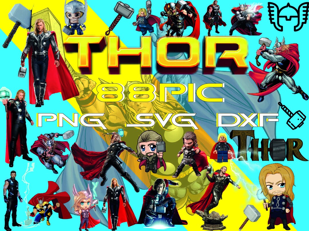Thor Mega Bundle SVG, Thor PNG, Thor Clipart, Thor SVG for Cricut ...