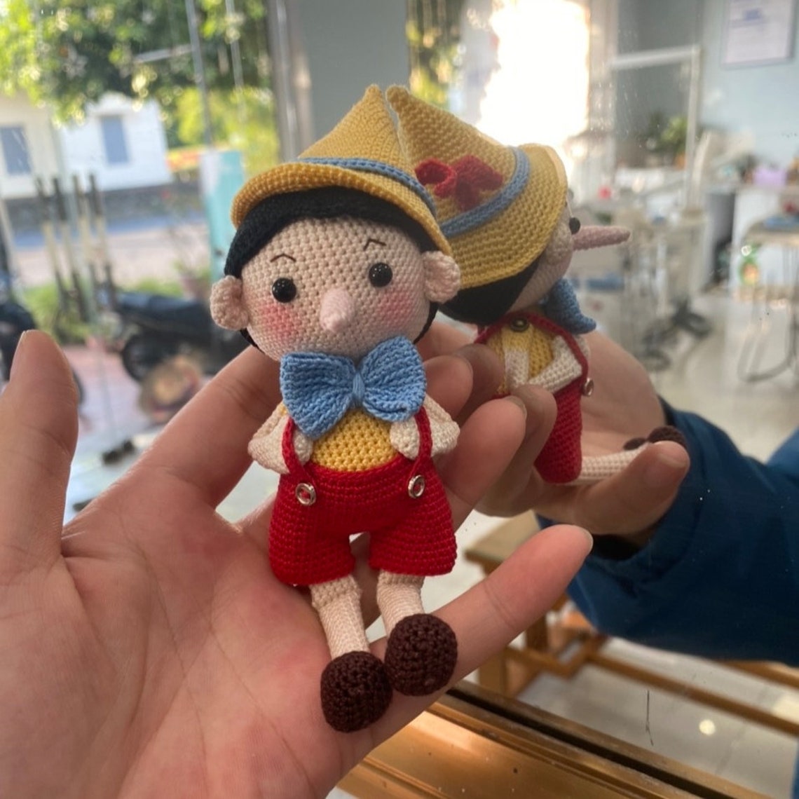 Crochet Pinocchio Doll, 6'' Mini Amigurumi, Fairy Tale Gift - Etsy