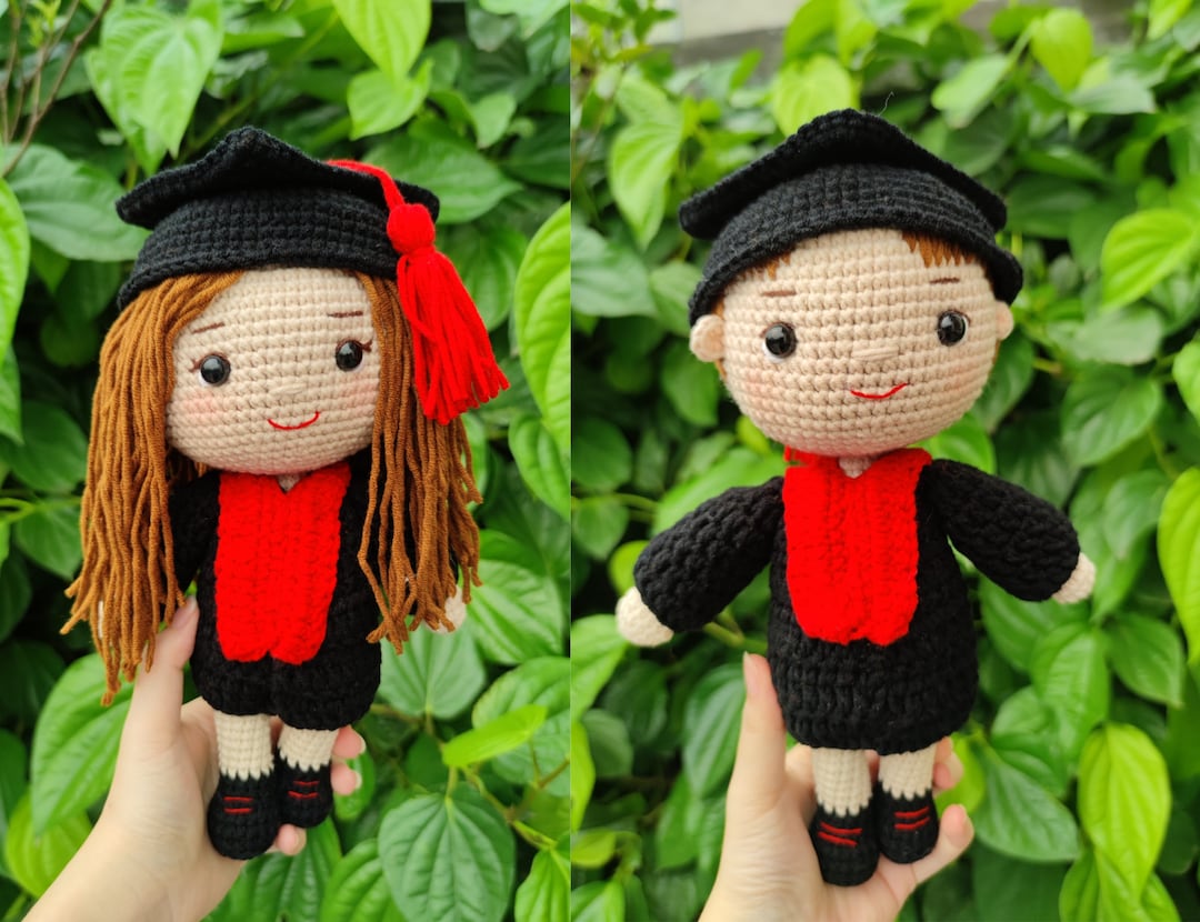 Crochet Graduation Doll, Amigurumi Grad Gift, Grad Doll, Crochet Doll ...