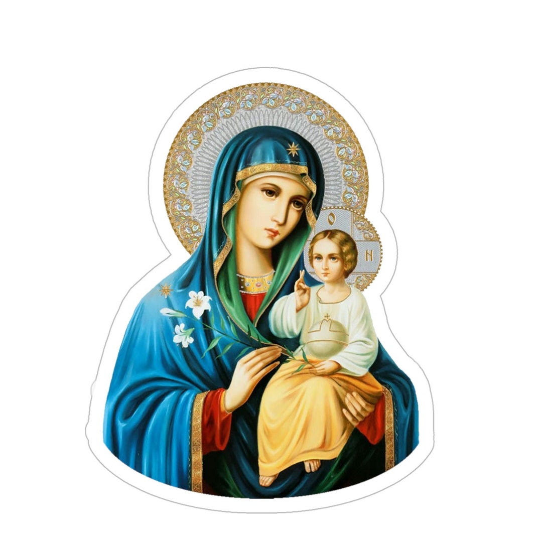 Jesus and Mary Sticker Catholic Sticker Jesus Icon Mary - Etsy