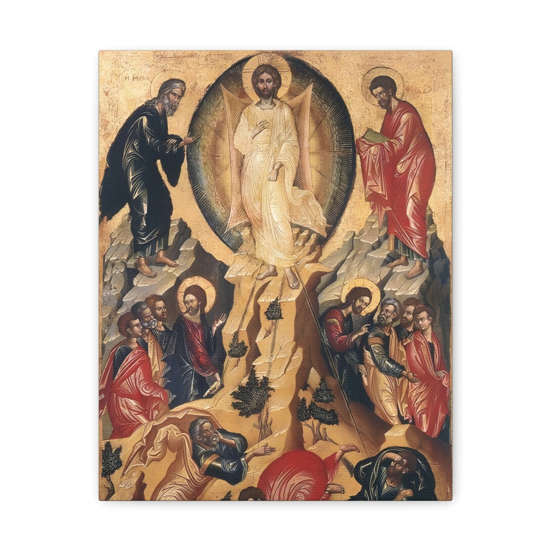 Transfiguration Icon Bible Wall Art Print of Jesus and Apostles ...