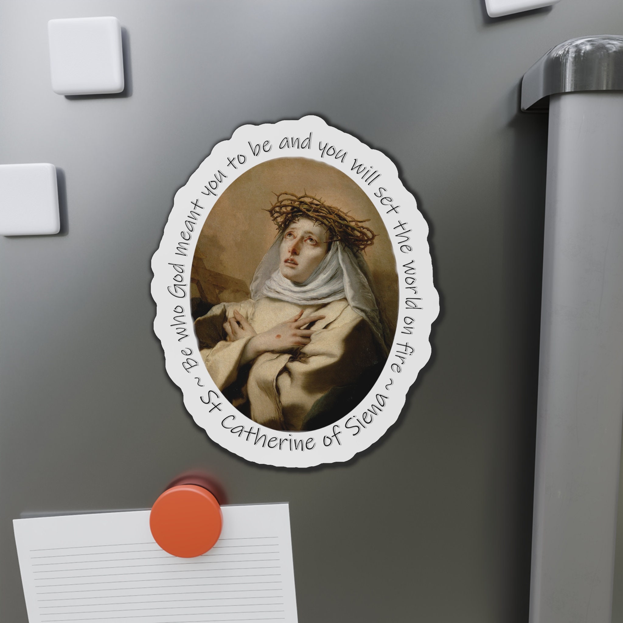 Catholic Icon of St Catherine of Siena, Catholic Gift, Catholic Magnet ...