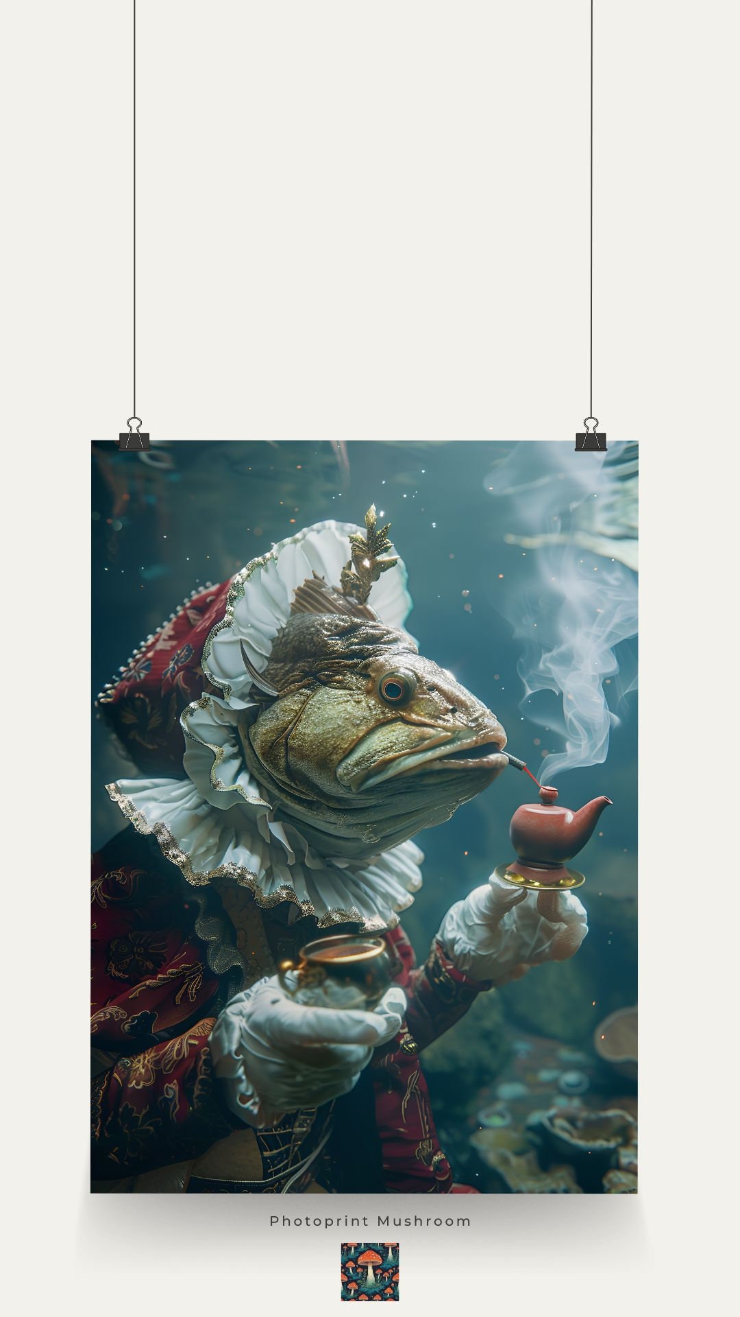 Pike Smokes a Pipe 2. Digital Prints. Interior Decoration. Smoke Break ...
