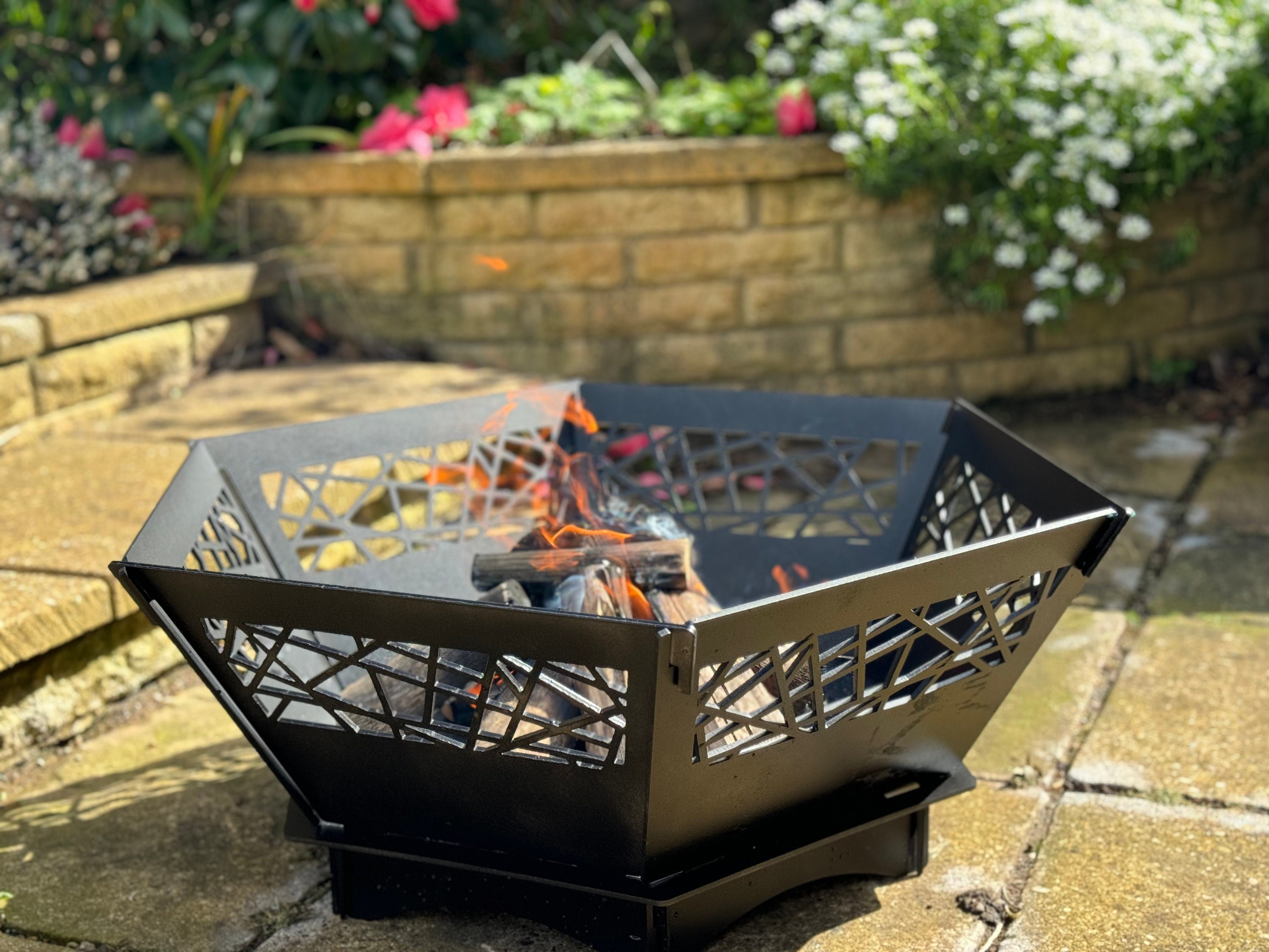 Hexagonal Fire Pit - Flat Pack Fire Pit - Camp Fire - - Etsy UK