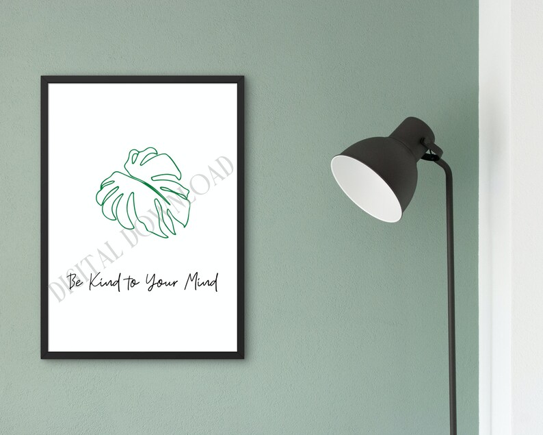 Printable Mental Health Poster for Mindfulness & Self-care Be - Etsy