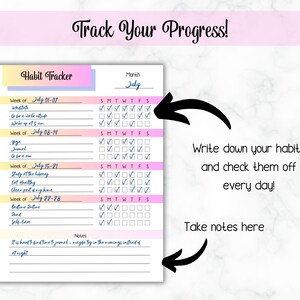 Printable Mental Health Habit Tracker Weekly Routine Tracking Sheets ...