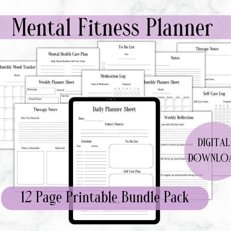 Mental Health Planner - Etsy