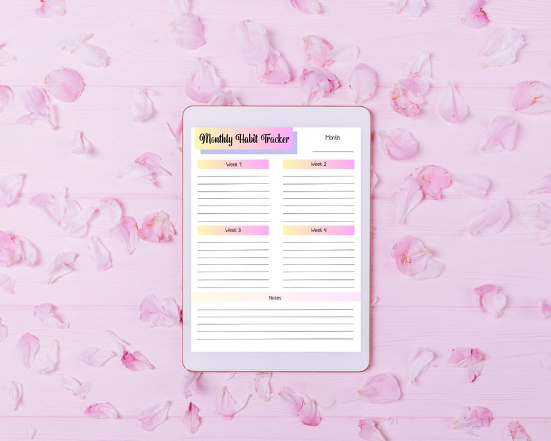 Printable Mental Health Habit Tracker Weekly Routine Tracking Sheets ...