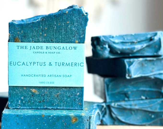 Eucalyptus Turmeric Artisan Soap | 3.5 Oz | Organic Handmade Body Soap ...