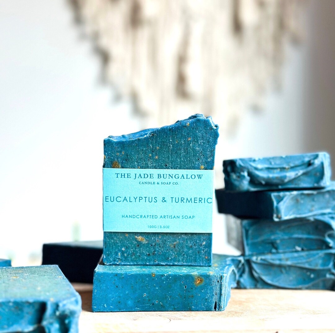 Eucalyptus Turmeric Artisan Soap 3.5 Oz Organic Handmade Body Soap ...