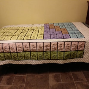 Periodic Table Quilt - Etsy