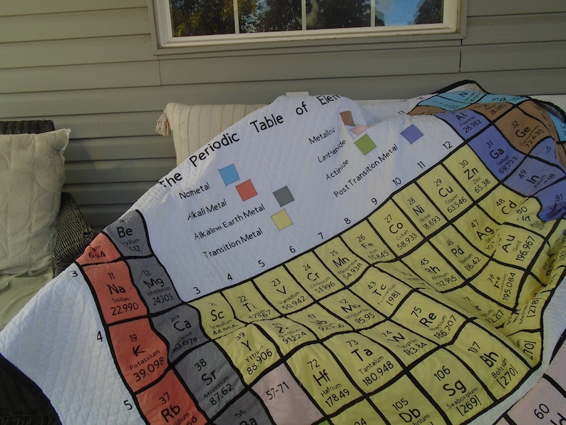 Periodic Table Quilt - Etsy