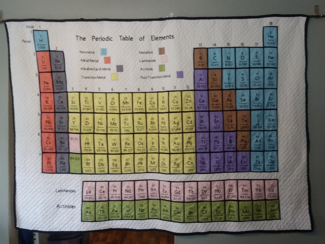 Periodic Table Quilt - Etsy