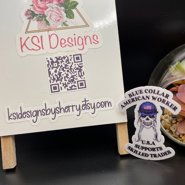 Support Blue Collar Decal - Etsy