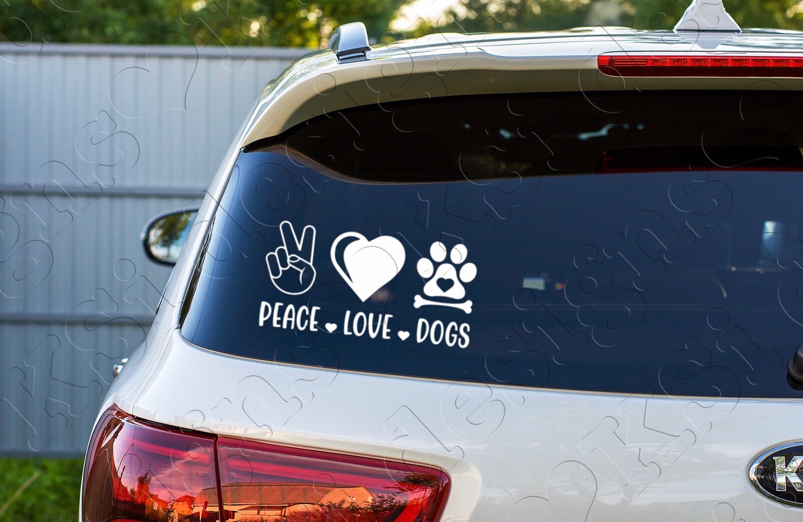 Peace Love Dog All Permanent Grade Vinyl Decal/sticker - Etsy