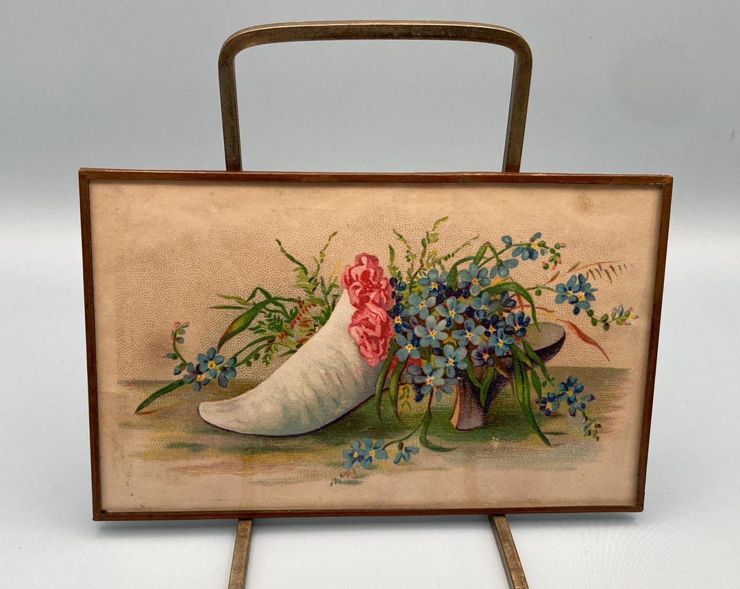 Antique American Victorian Era Postcard in Newer Copper Frame ...