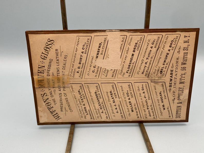 Antique American Victorian Era Postcard in Newer Copper Frame ...
