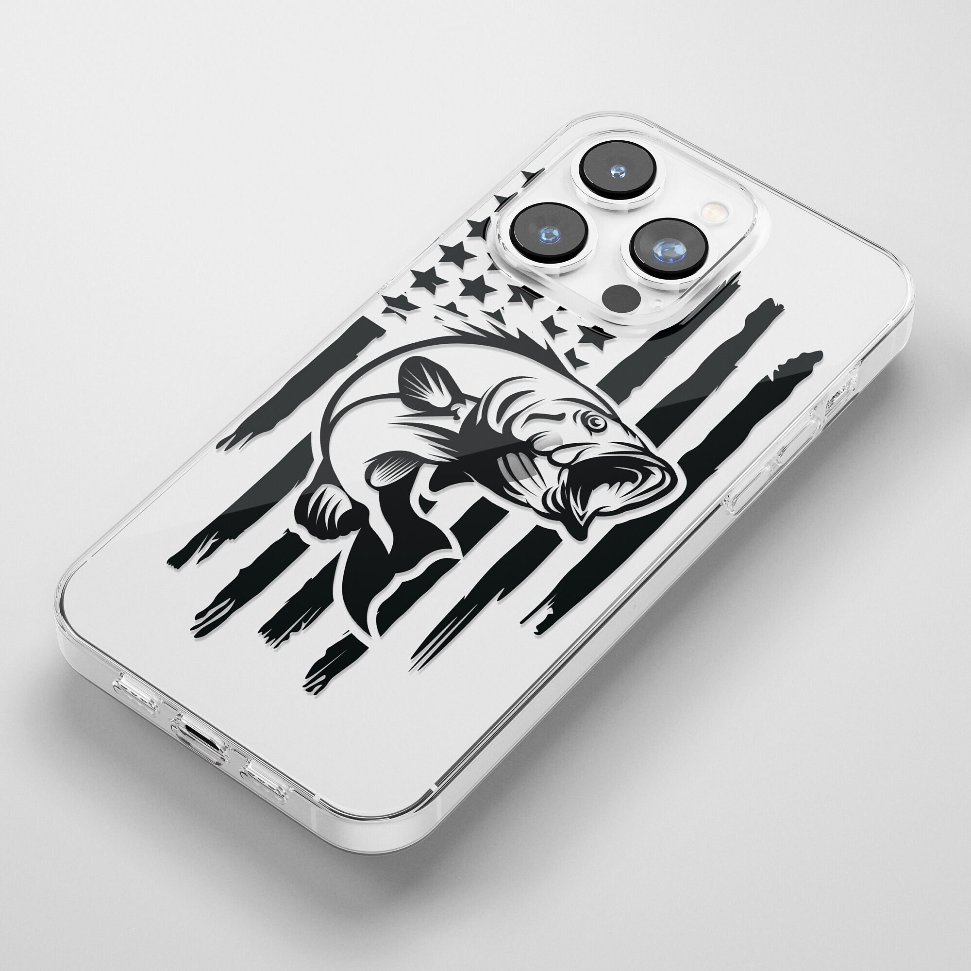 Outdoorsman Hunting Fishing Camping Transparent Minimal Phone Case ...