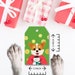Printable Dog Christmas Gift Tags, Holiday Dog Tags, Doggie Tags, Dog ...