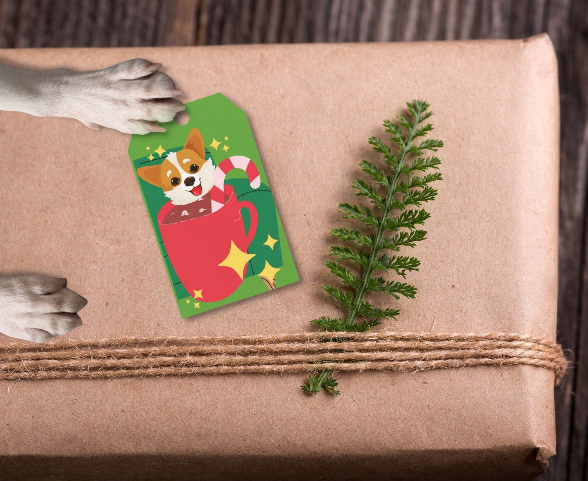 Printable CORGI Dog Christmas Gift Tags, Holiday Tags, Dog Gift Tags ...