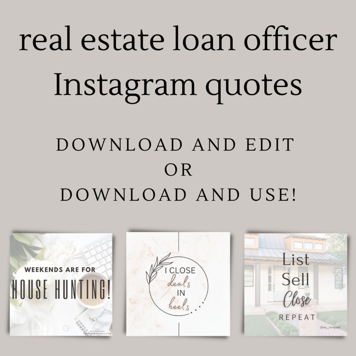 25 Loan Officer Quotes Instagram Templates | 25 Instagram Posts for ...