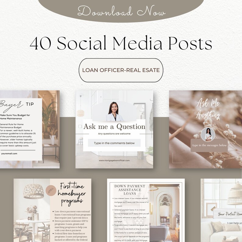 40 Mortgage Loan Officer Social Media Posts! Loan Officer/ Mortgage ...