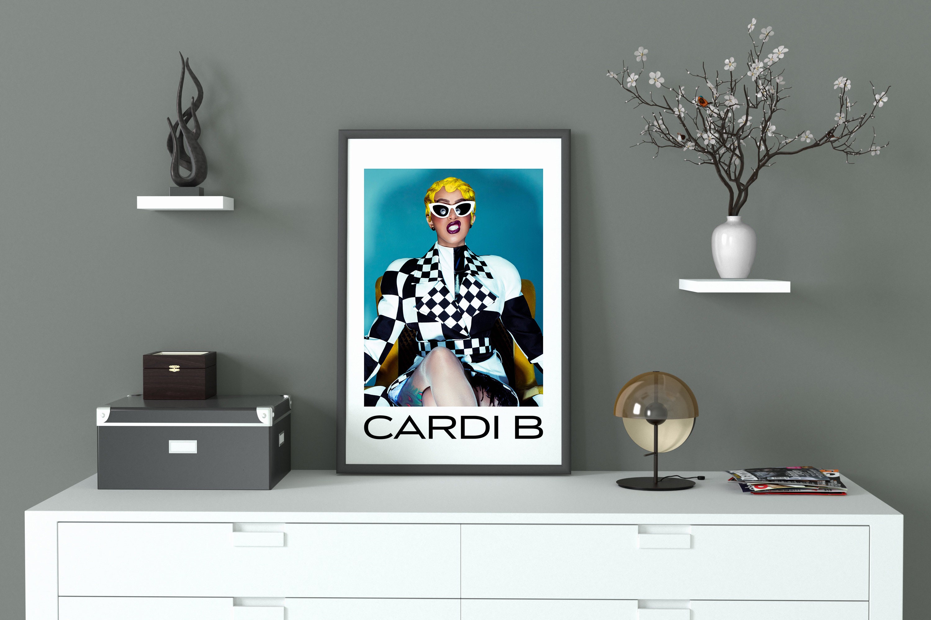 Cardi B Poster, Cardi B Wall Art, Rapper Poster sold by Cut abovBinding ...