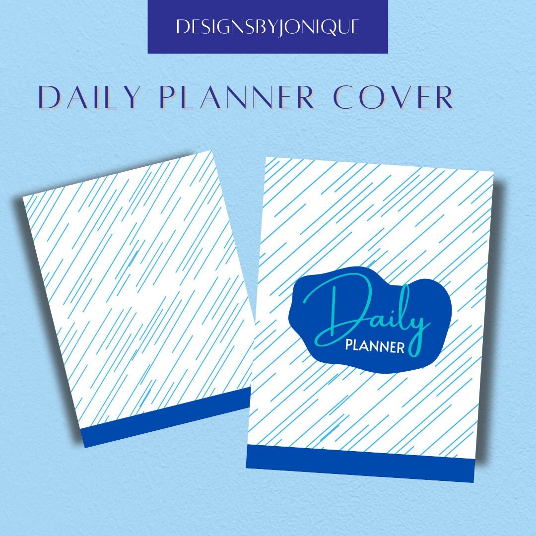 Digital Planner Cover, Printable Daily Planner Cover, Planner Cover ...