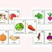 Learning Cards Toddler Montessori, Fruit Vegetables Cards, Montessori ...