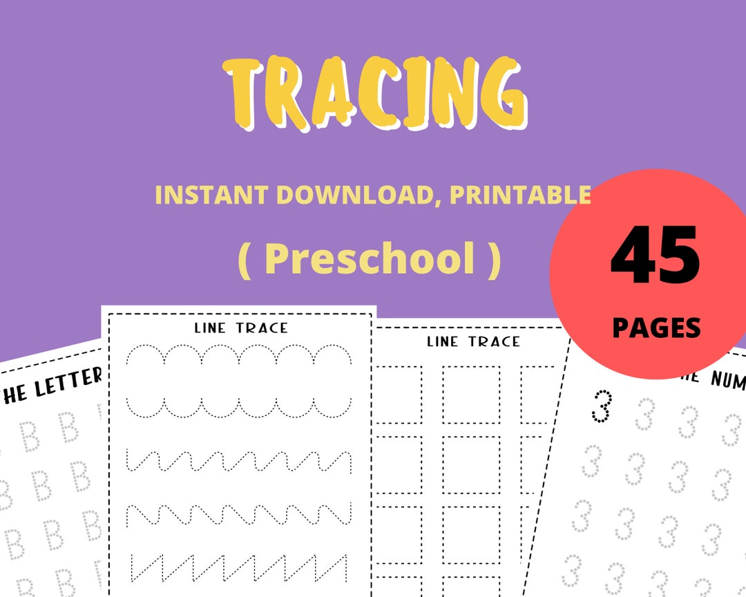 Tracing Practice, Pre-writing Worksheets, Line Tracing, Toddler ...