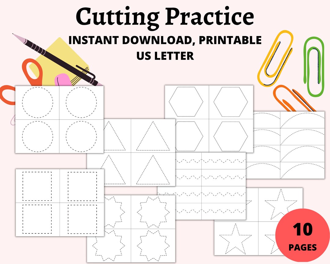 Beginning Scissors Practice, Cutting Practice, Fine Motor Practice ...